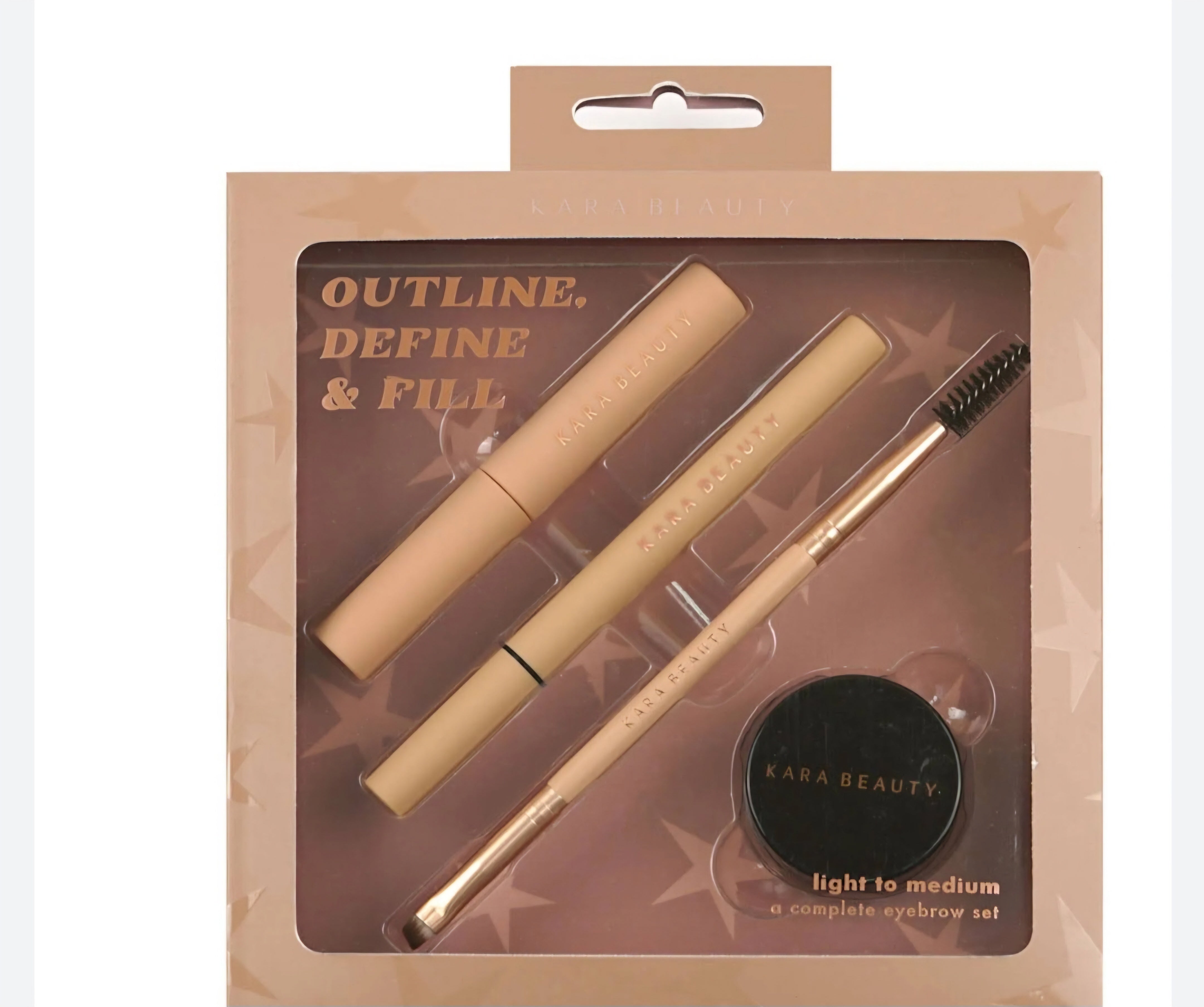 Kara Beauty Outline, Define & Fill 4 Piece Eyebrow Set